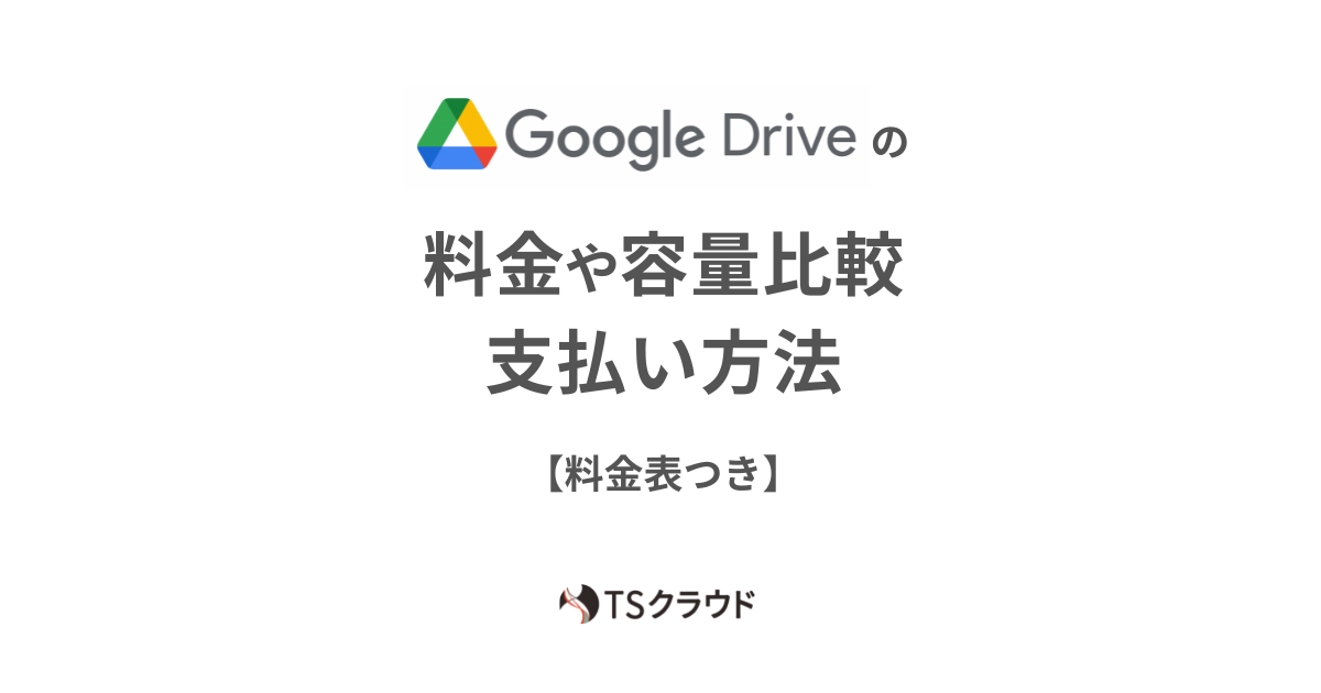Comparison of Price, Storage, and Features for Google Drive - TS Cloud ...
