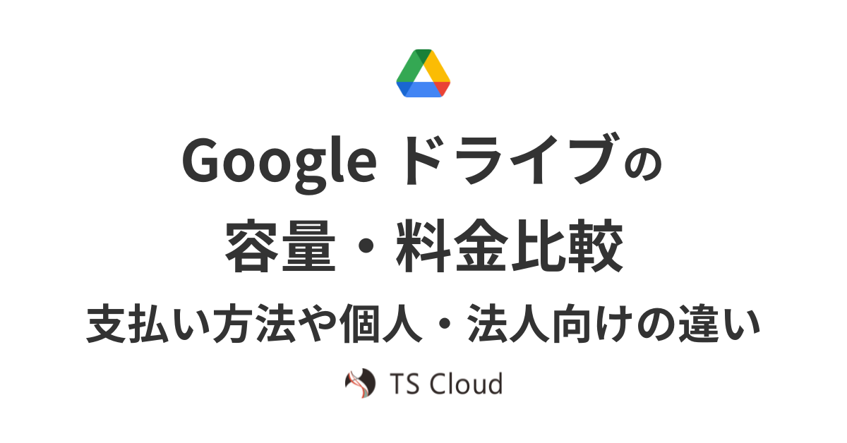 Comparison of Price, Storage, and Features for Google Drive - TS Cloud ...